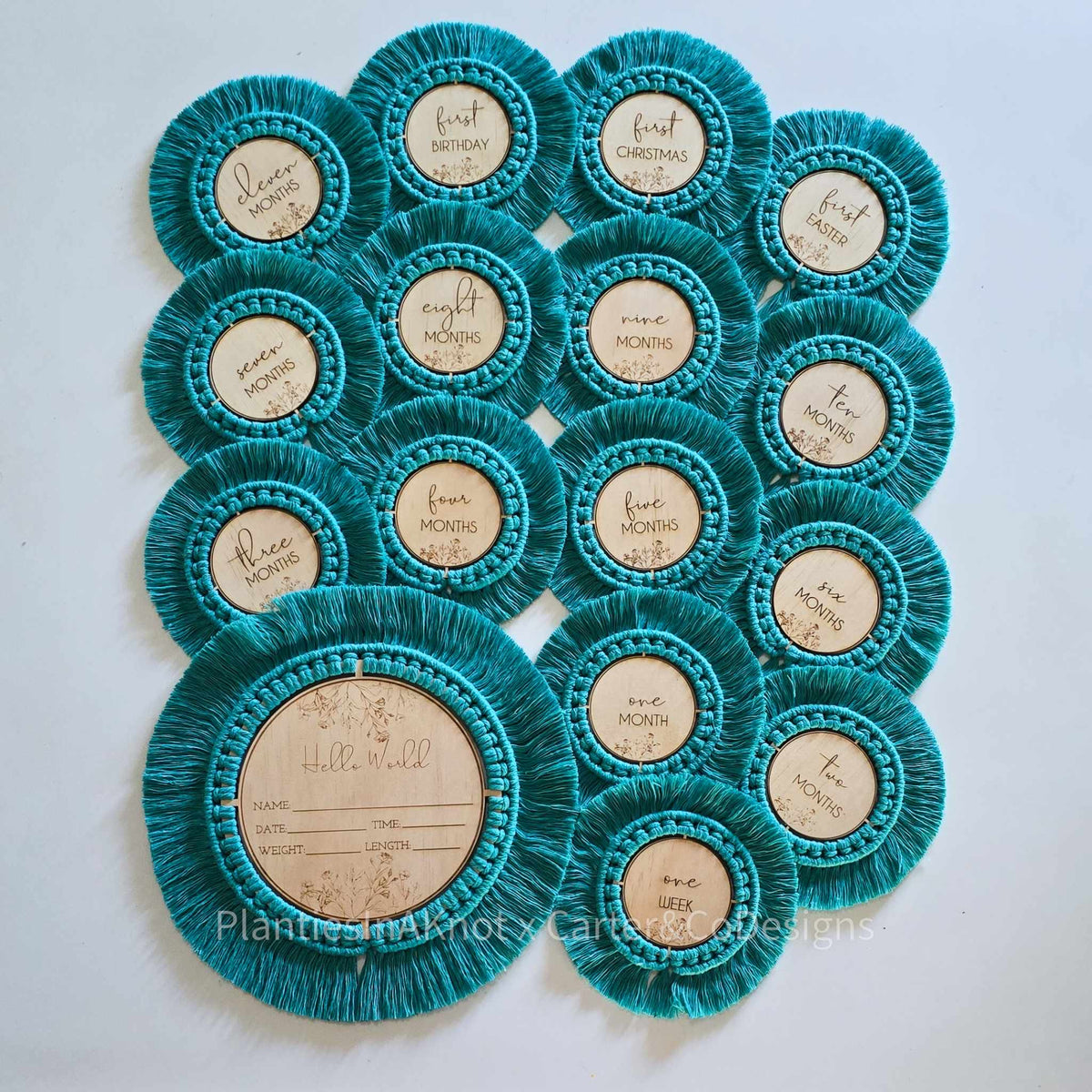 Round Fringe Milestone Discs – Carter Co Designs